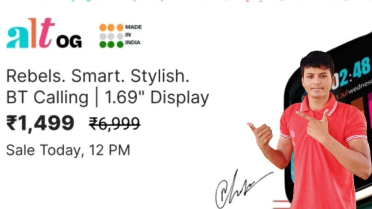Alt Og Smartwatch Review 🔥| 1.69 HD ⚡ BT Calling ⚡ | Link 👇 | Under ...