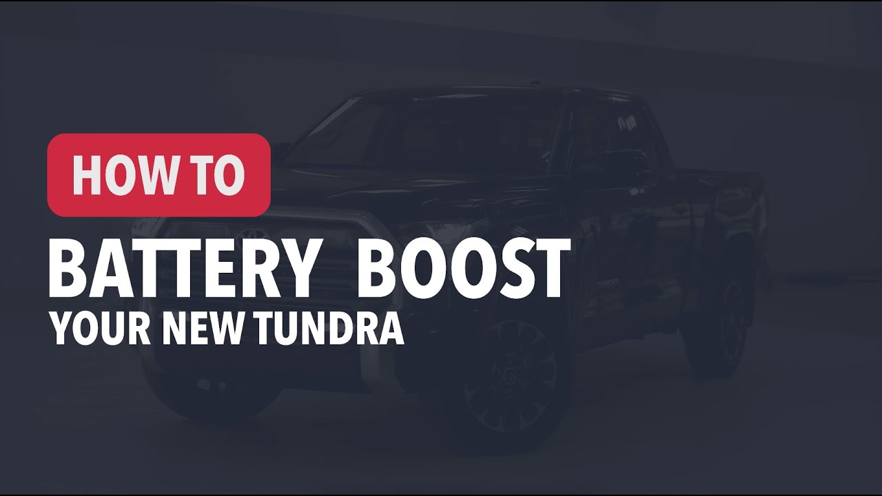 How To Boost Your Toyota Tundra Using a Battery Boost Pack | Sherwood ...