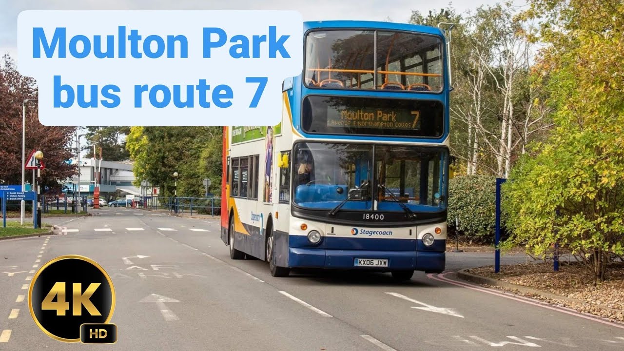 Bus route 7 Moulton Park- Town Centre Northampton +Map +Timetable - YouTube