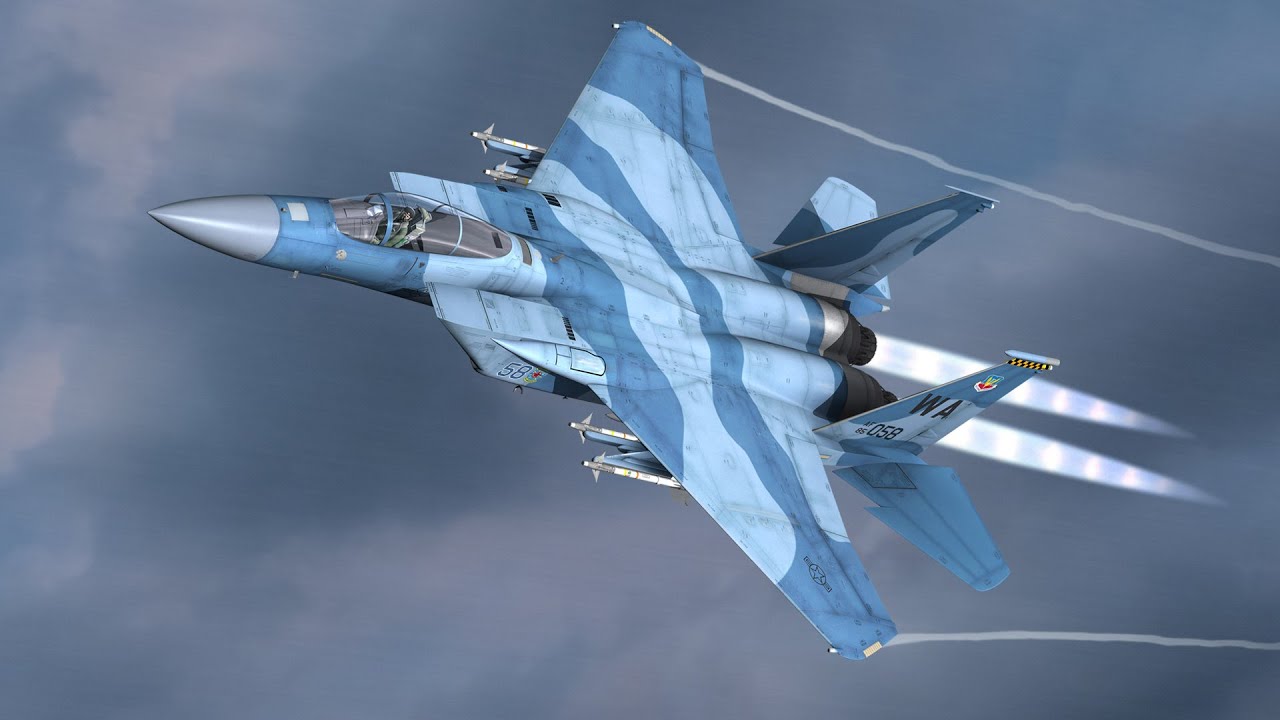 INTENSE DOGFIGHT Between f-15 and f/A-18C - YouTube