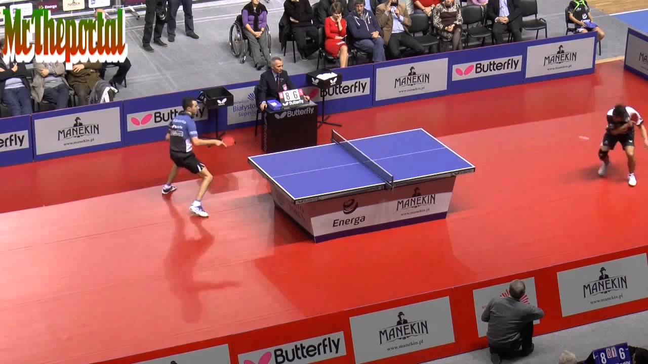 Table Tennis Polish League 2014/15 - Chen Weixing Vs Mihai Bobocica ...