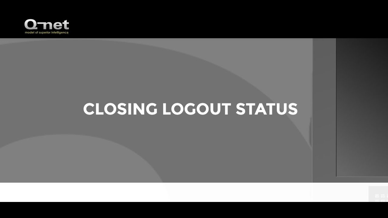 Q-net Pro Closing/logout/status codes (part of SH40) - YouTube