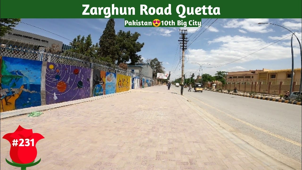 Walking In Zarghun Road Quetta #EastWalks - YouTube
