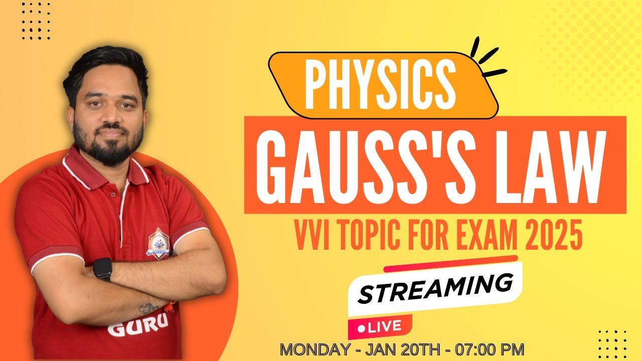 Gauss's law | Physics 12th | 12th Examination 2025 | | VVI TOPIC FOR ...