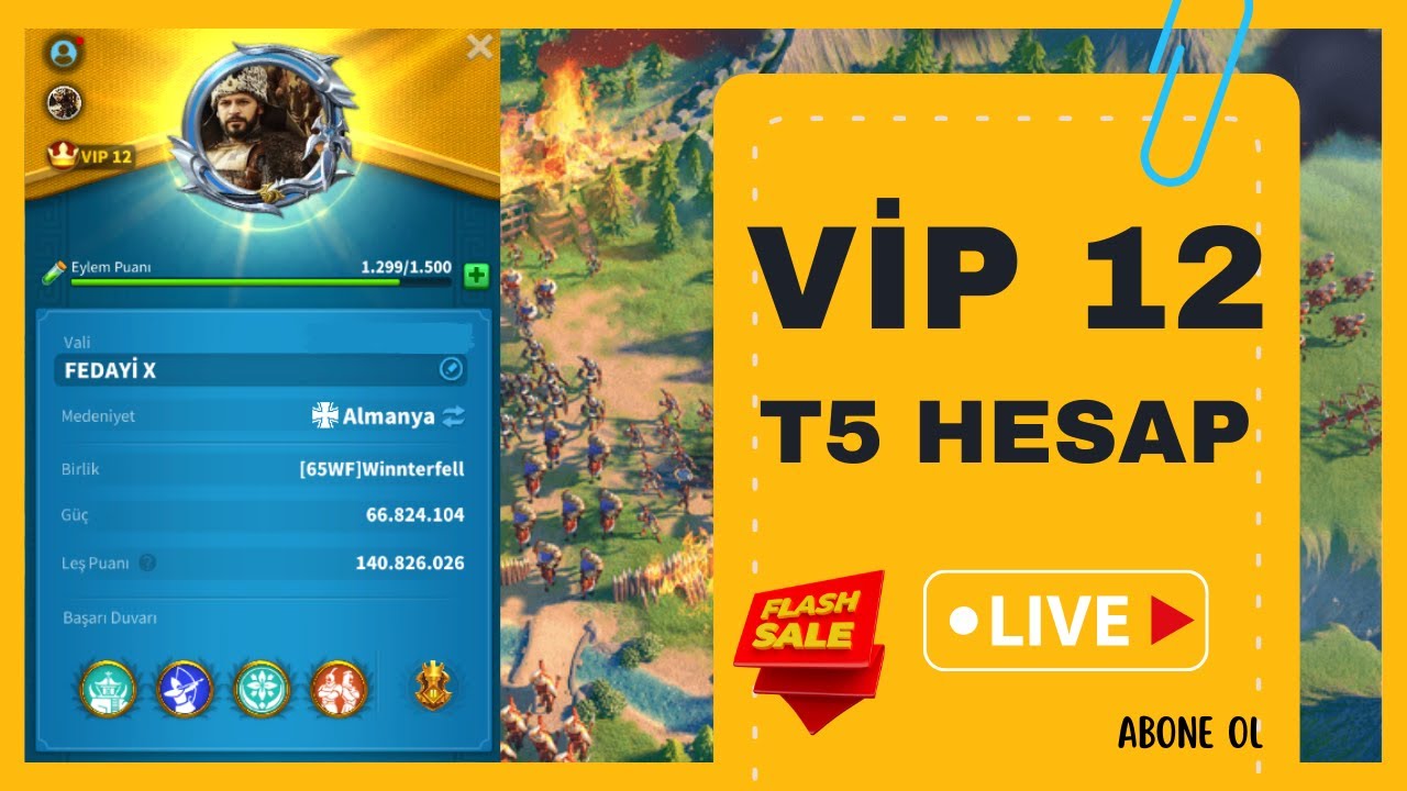 VİP 12 HESAP İNCELEMESİ | Rise Of Kingdoms - YouTube