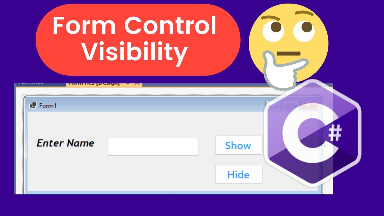Form control visibility using C# - YouTube