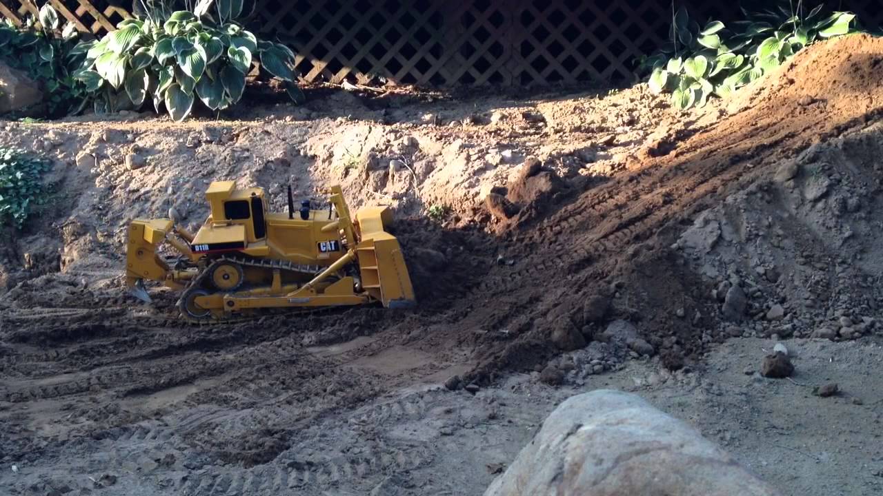 Rc d11 uphill push - YouTube