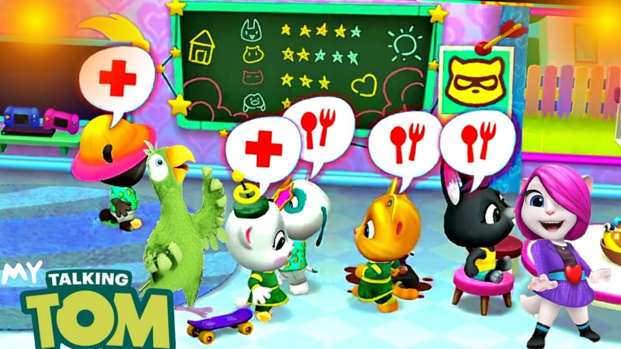 talking Tom friends Angela kids cartoon video ss c for cartoon - YouTube