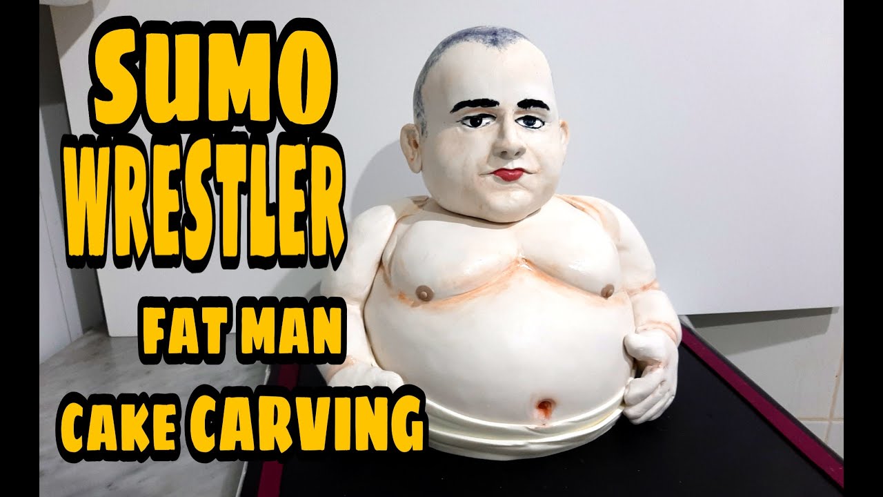 FAT MAN CAKE CARVING (sumo wrestler) by LEaRN cake TV vlog #122 - YouTube