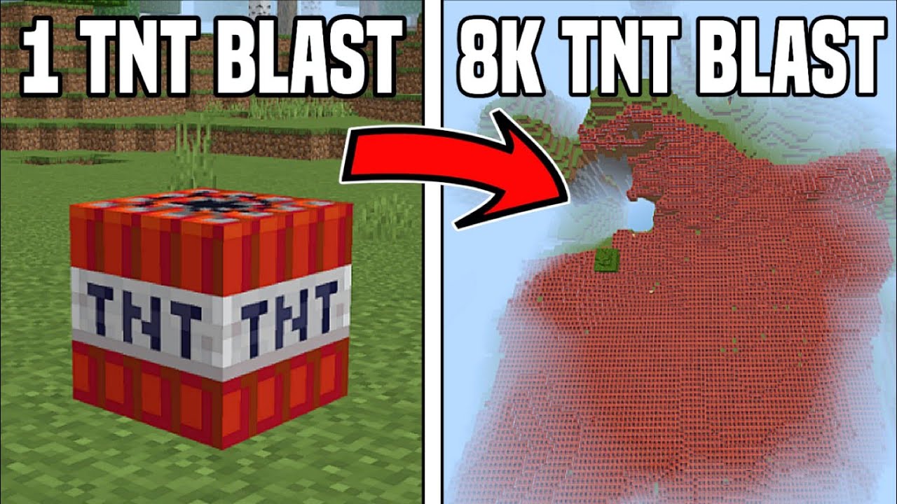 I Blast 8,000 Tnt Block Build-up Minecraft Hacks - YouTube