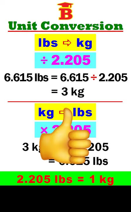 lbs to kg, kg to lbs Conversion - YouTube