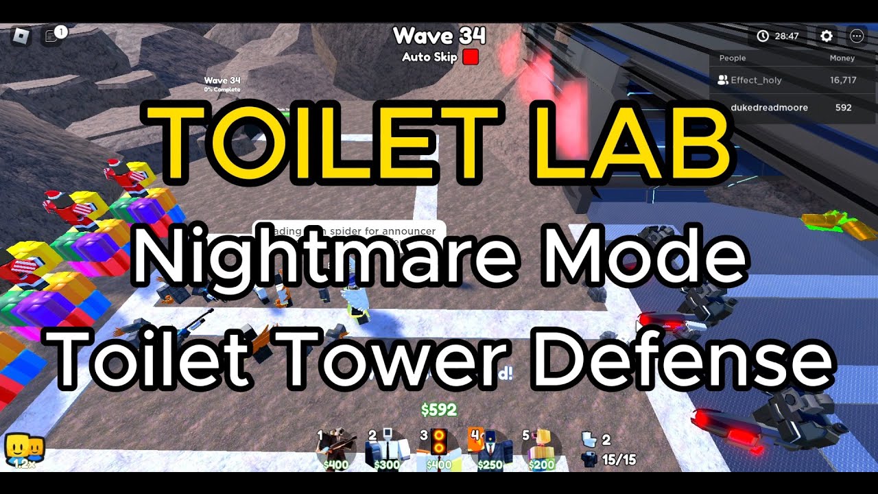 Toilet Lab, Nightmare Mode | Toilet Tower Defense Roblox - YouTube