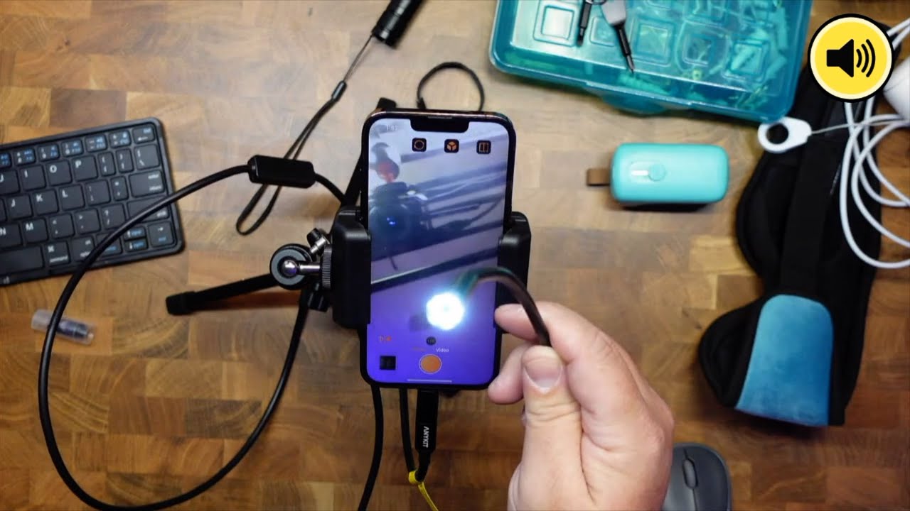 Endoscope Camera with Light with 9.8ft Semi-Rigid Snake Camera IP67 ...