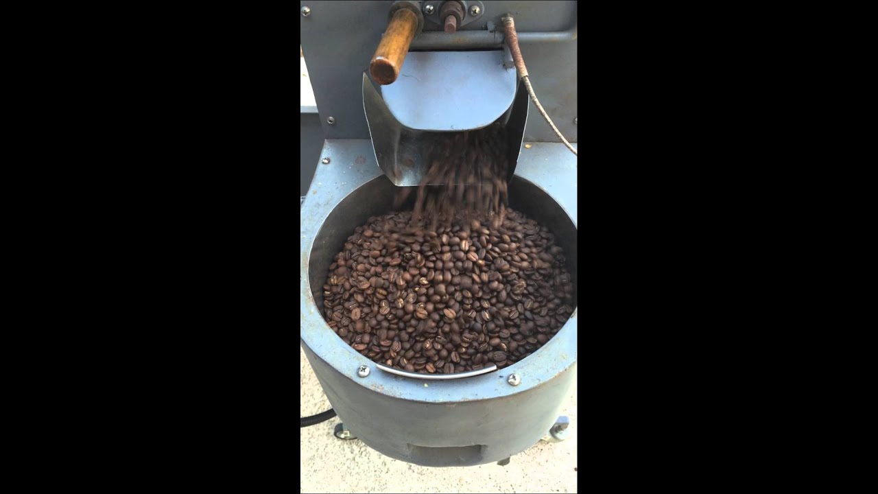 Home Built Coffee Roaster - Dumping Roast - YouTube