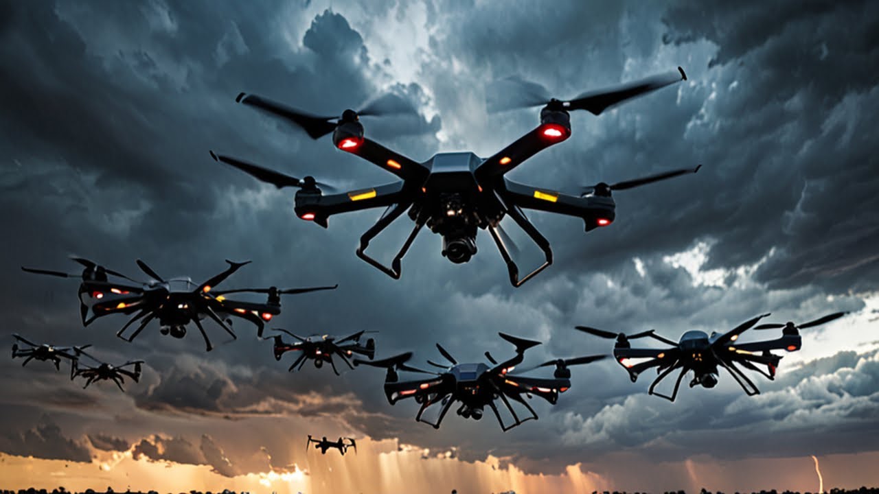 Creepy Military Drone Swarm - YouTube