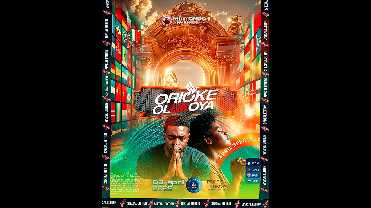 JOIN US FOR TODAY'S ORI OKE OLUKOYA PROGRAM 8TH APRIL 2025 MINISTERING ...