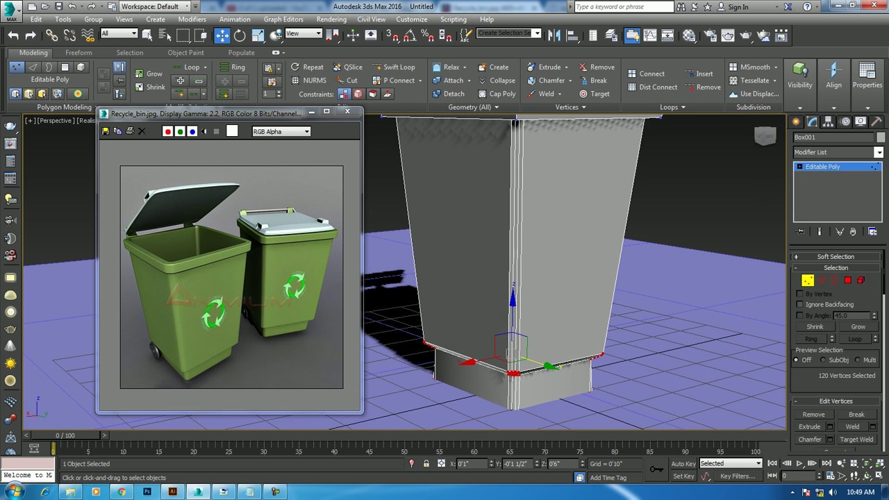 Tutorial on Modeling a garbage can in 3dsmax. - YouTube