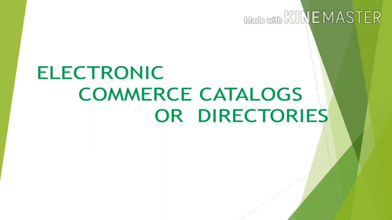 E-Commerce Catalogs and Directories - YouTube