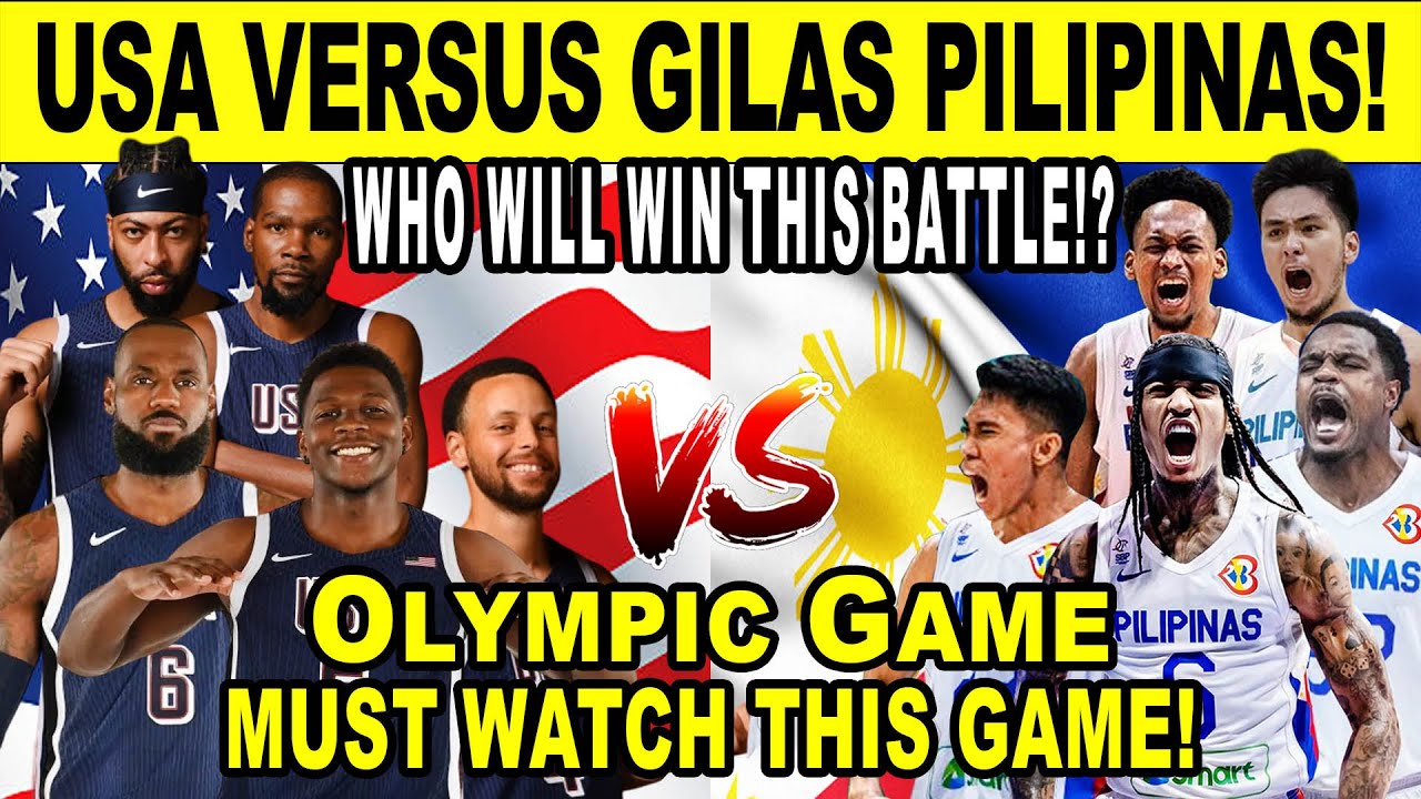GILAS PILIPINAS vs USA! LIVE TODAY! OLYMPIC GAME BATTLE! 2k24 - YouTube