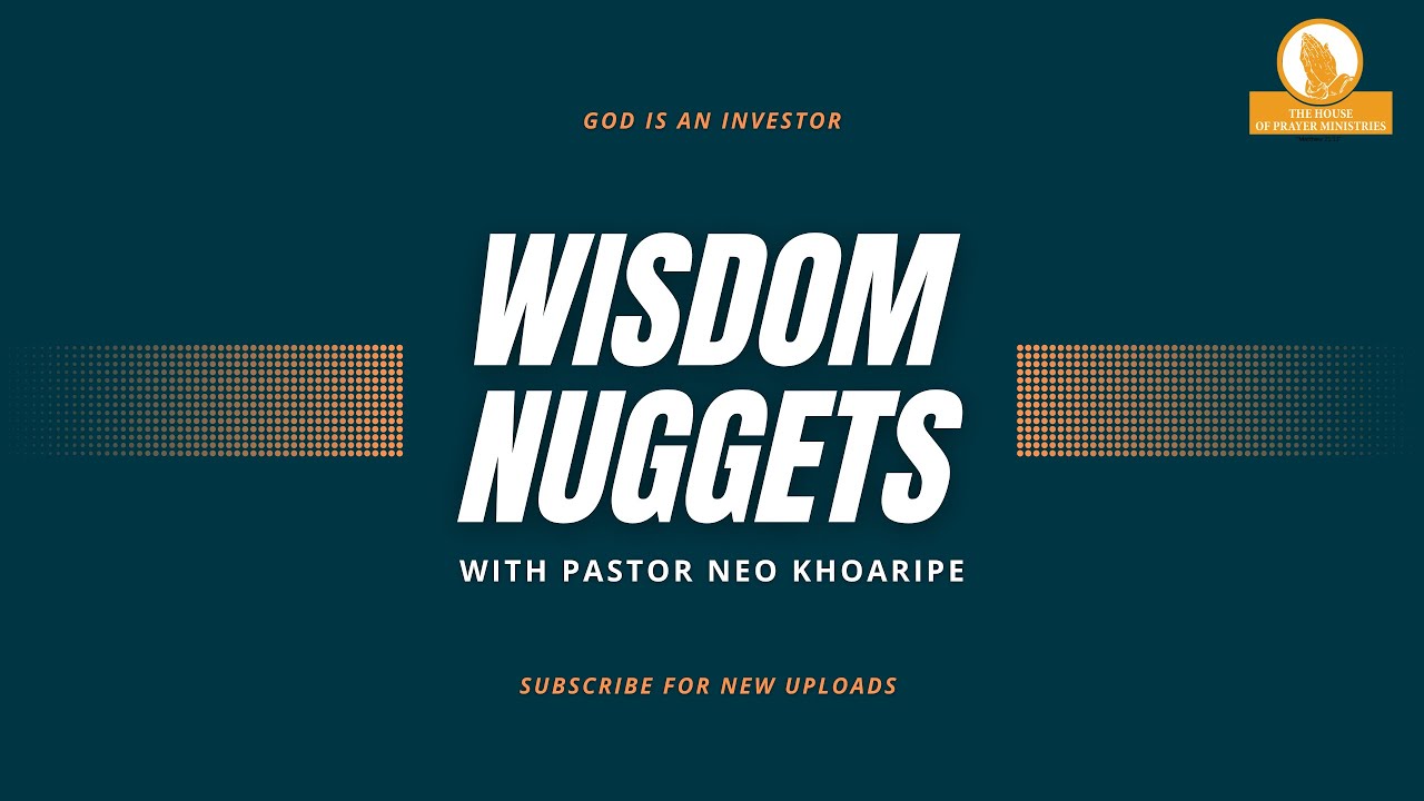 Wisdom Nuggets | Ps Neo Khoaripe - YouTube