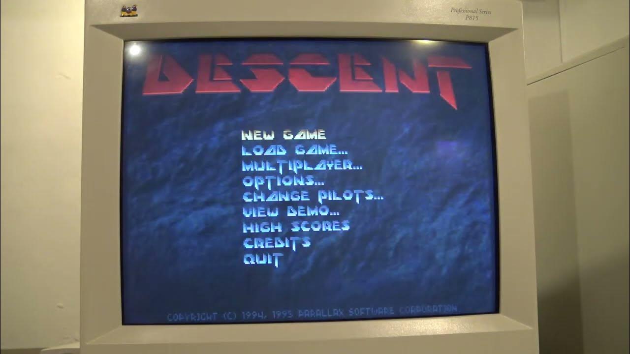 DESCENT MS-DOS Retro Game Intro Sound Blaster AWE64 GOLD MIDI in the BACKROOMS #DOScember - YouTube