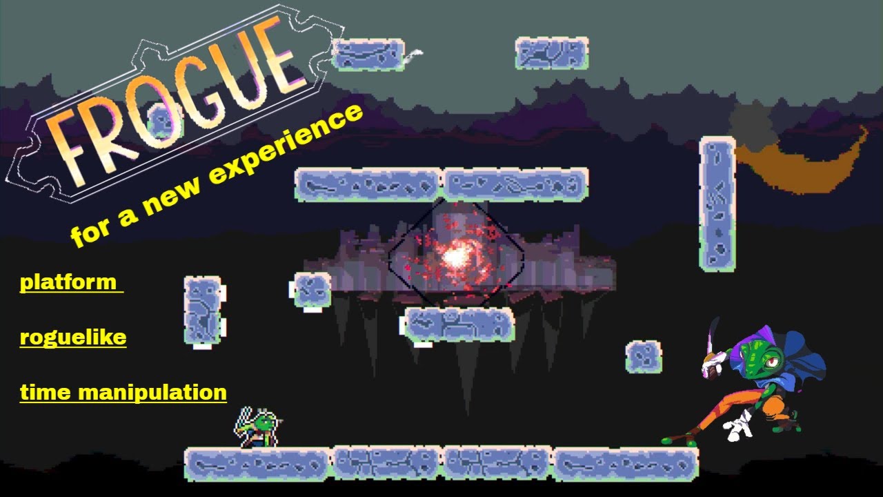 FROGUE - platformer - roguelite - bullet hell and time manipulation, an EXPLOSIVE mixture! - YouTube