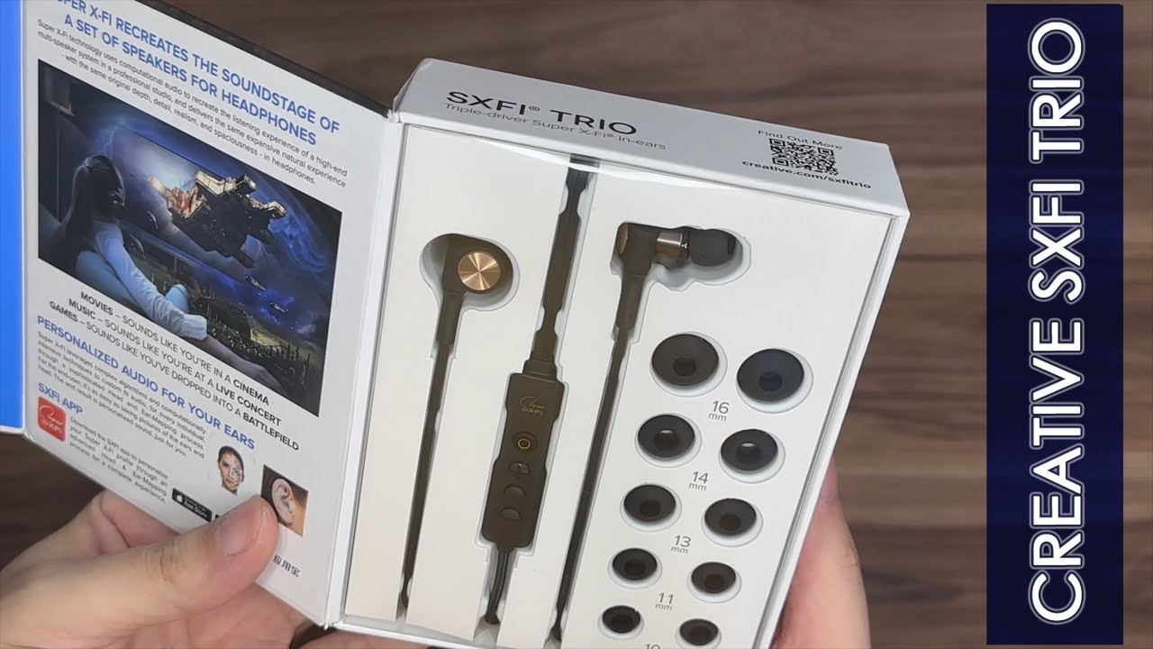 Creative SXFI Trio Triple-Driver USB-C In-Ear Headphones Unboxing - YouTube