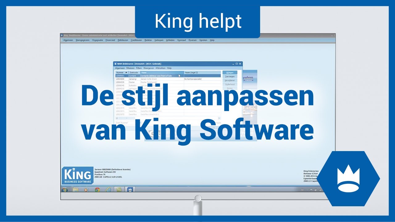 De stijl aanpassen van King Software - YouTube
