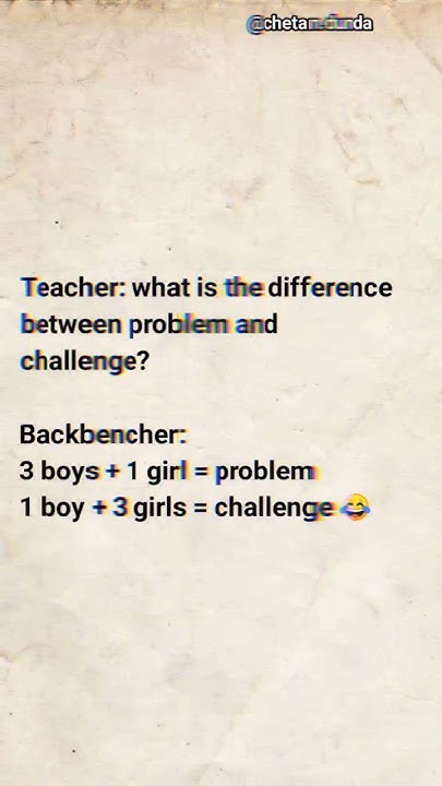 Difference between problem and challenge 🤣 #shorts - YouTube