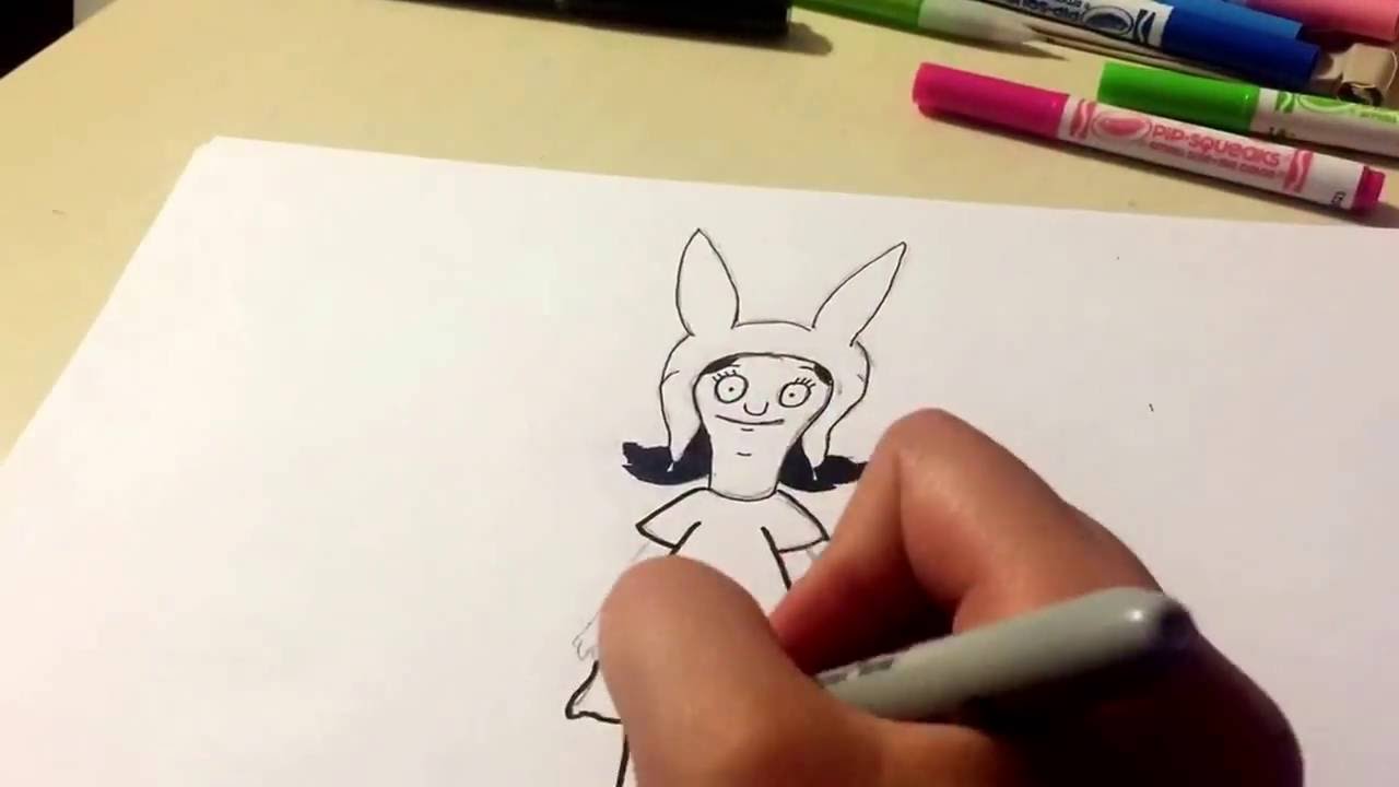 Drawing Louise Belcher-(Bob's Burgers) - YouTube