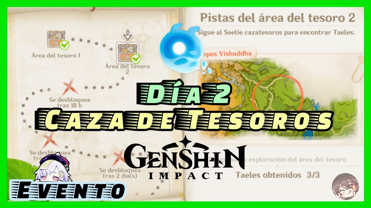 Caza de Tesoros | Día 2 | Campos Vishuddha Genshin Impact - YouTube