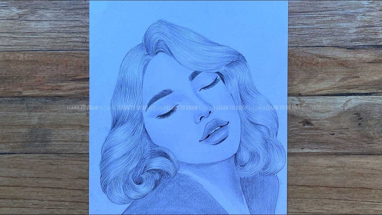 Easy way to draw cute girl || cute girls drawing sketch || drawing ...