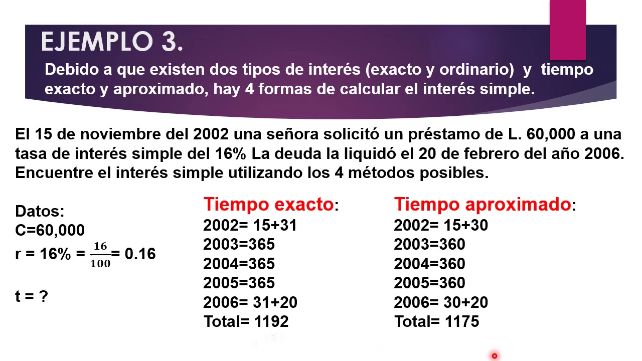Interes tiempo exacto y aproximado - YouTube