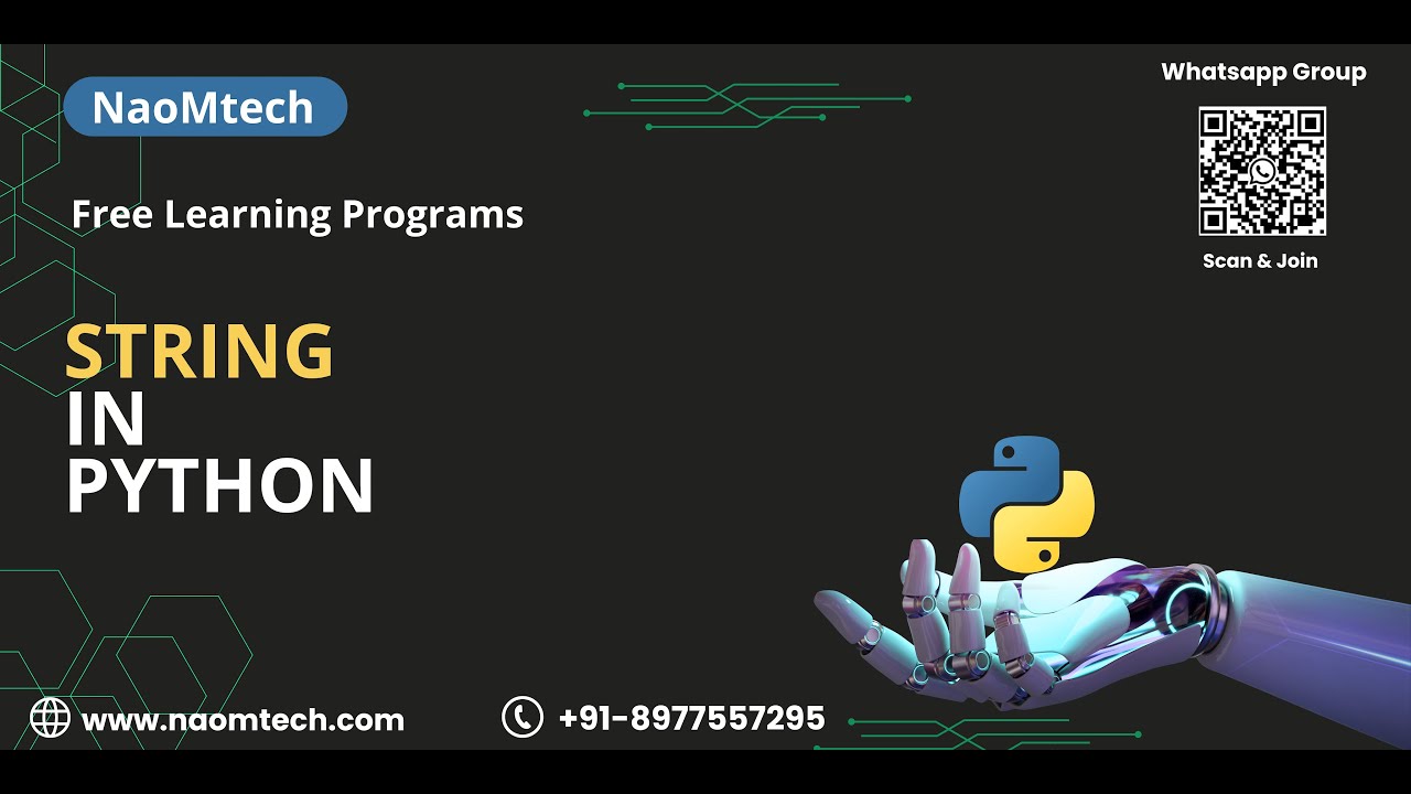 18 Python Tutorial For Beginners Strings Introduction Youtube 5448