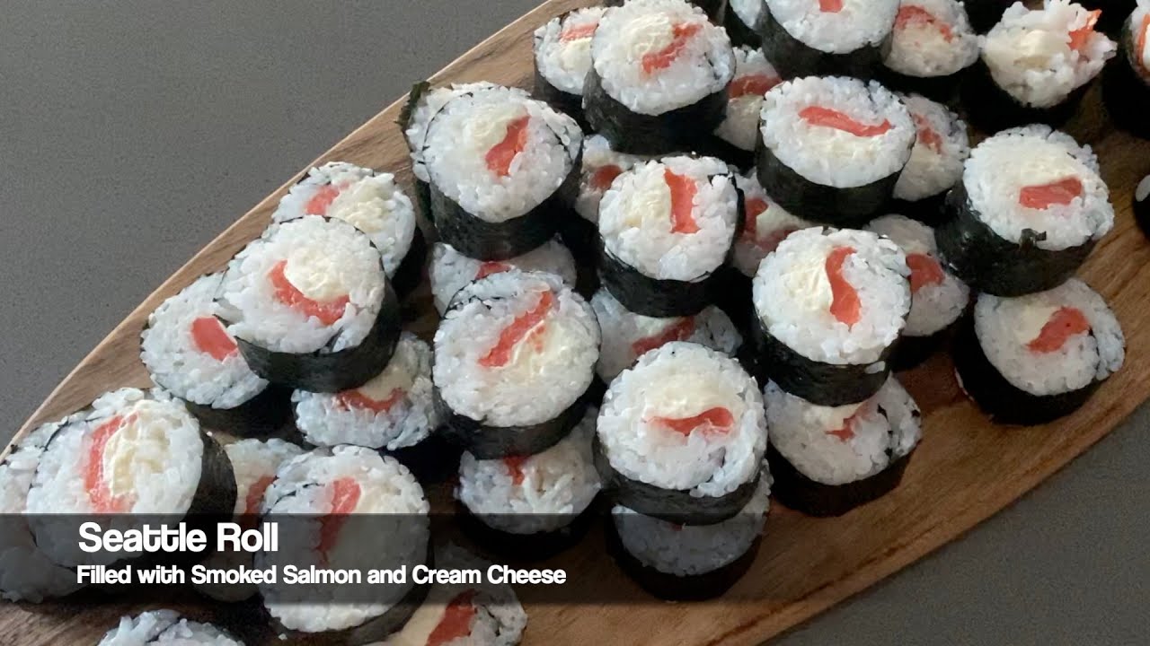 Easy Sushi Roll: Seattle Roll - YouTube