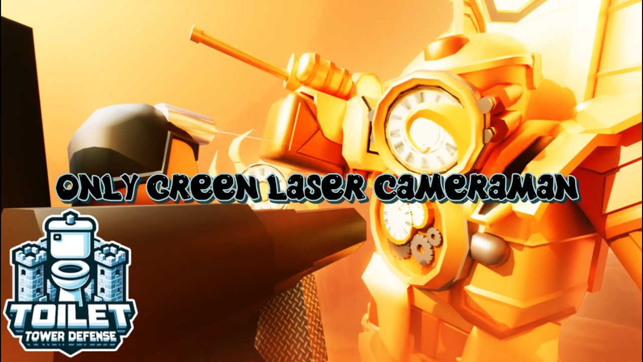 ONLY GREEN LASER CAMERAMAN TOILET TOWER DEFENSE ROBLOX - YouTube