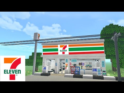 Building 7-11 in Minecraft สร้างเซเว่นในมายคราฟ + addon mono deco # ...