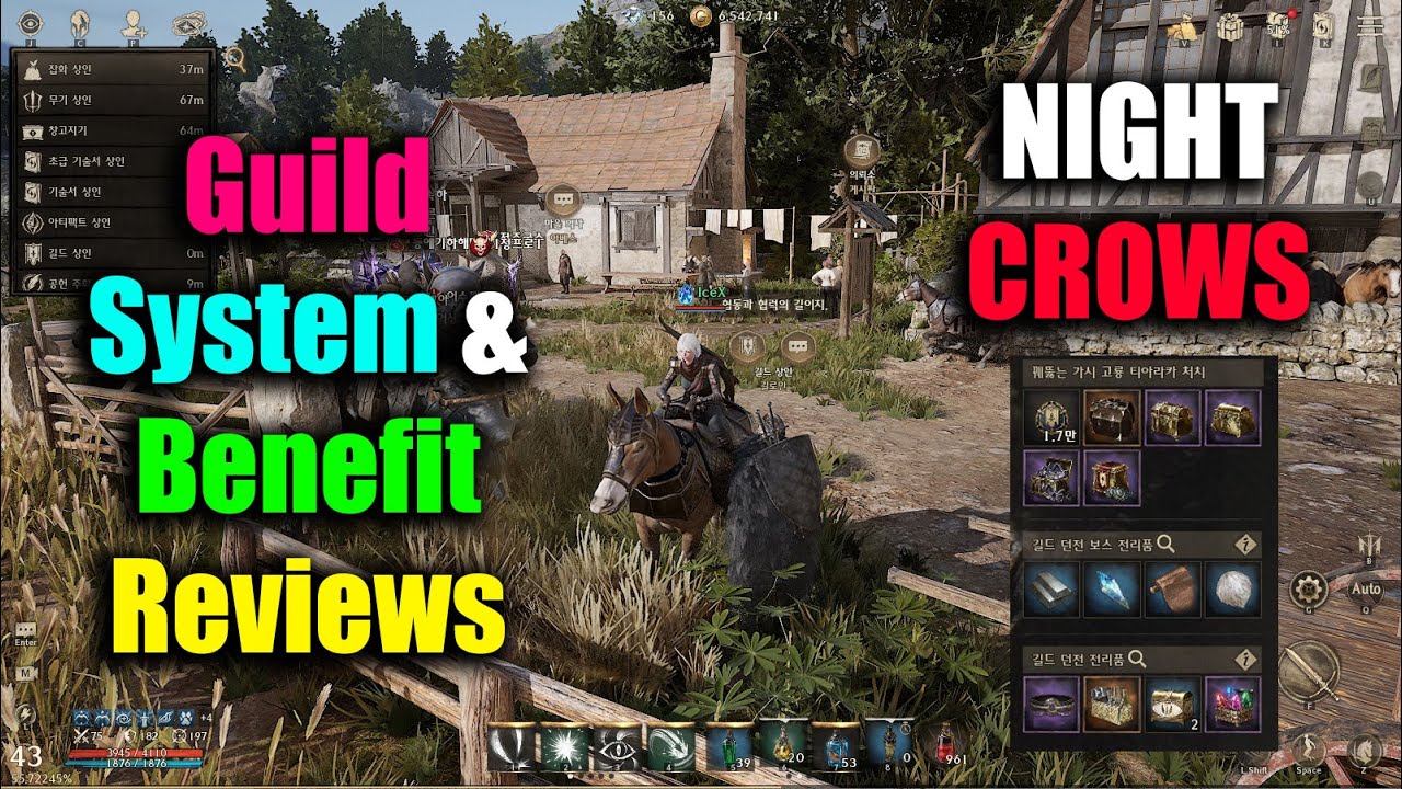 Night Crows Guild System & Benefit Reviews - YouTube