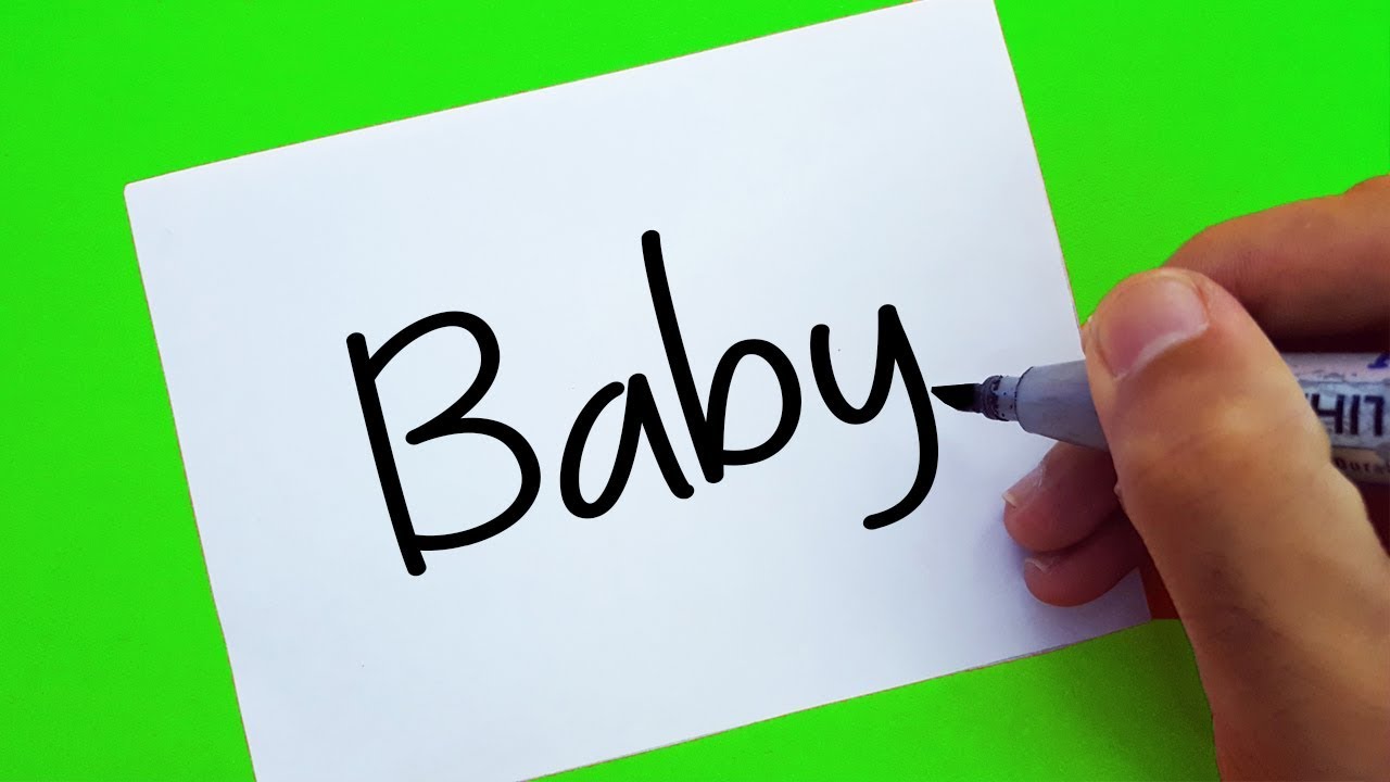 Very Easy ! How To Turn Words BABY Into Cartoon - YouTube