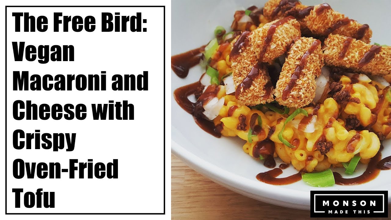 Vegan BBQ Mac and Cheese with Crispy Air-Fried Tofu - YouTube
