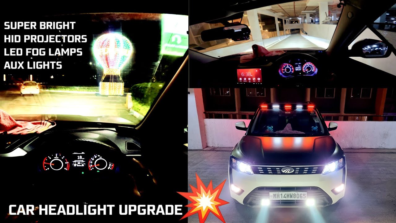 Headlight Upgrade Of XUV3OO | MAHINDRA XUV300 W6 Headlight Modification ...