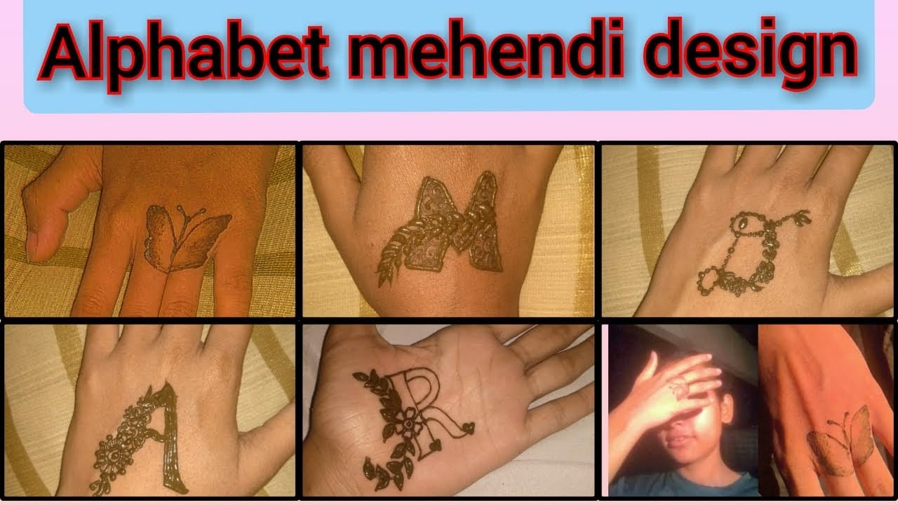 🌼😱Alphabet mehendi design😍😱||letter tattoo Mehendi design😱🌼😍||😍😱Mehendi ...