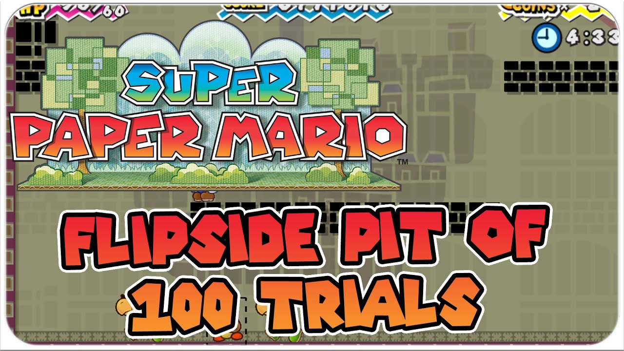 Super Paper Mario - Bonus 2 - Flipside Pit of 100 Trials - YouTube