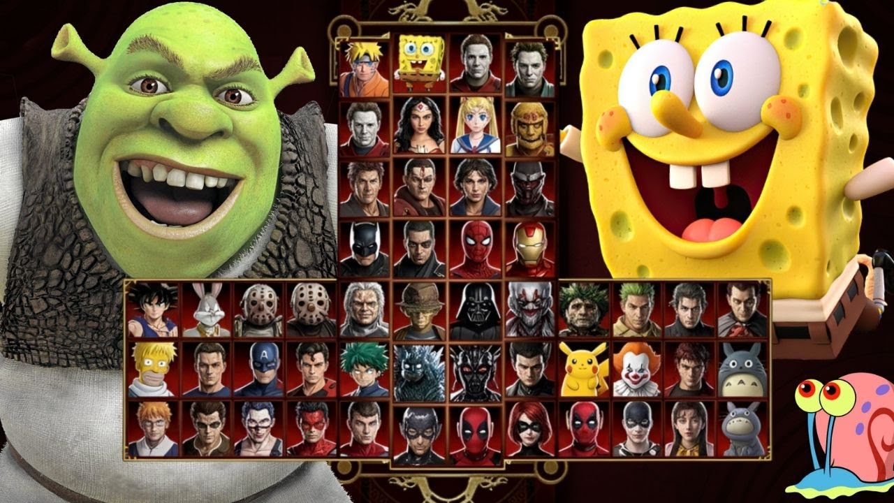 Mortal Kombat 9 - SPONGEBOB & SHREK - Expert Arcade Ladder - Gameplay ...