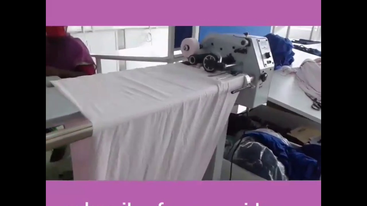 Automatic Garments Rib cutting Machine - YouTube