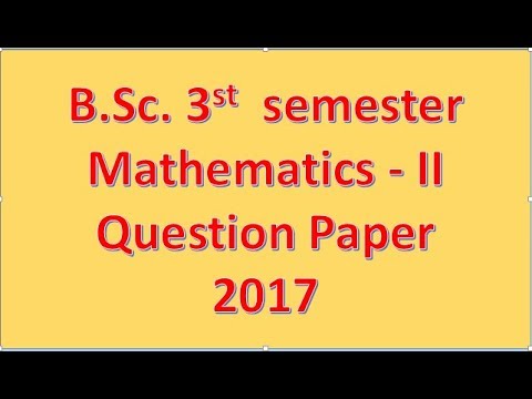 bsc 3rd sem mathematics real analysis (final question paper) 2016 - YouTube