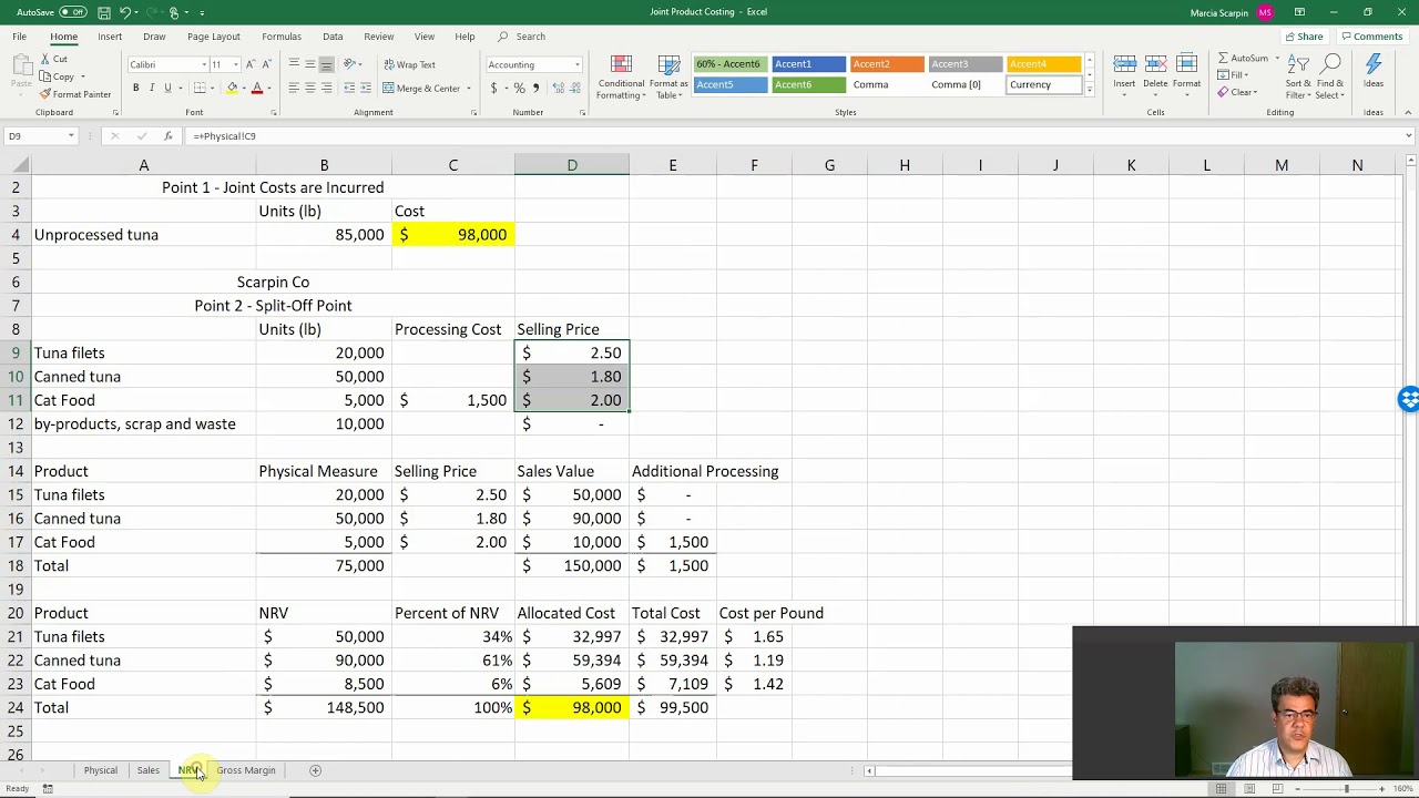 Joint Product Costing: Constant Gross Margin Percentage Method - YouTube
