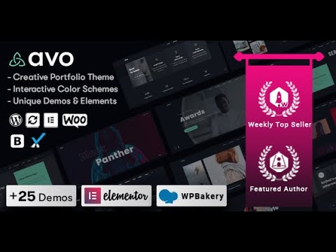 Avo WordPress theme demo install - YouTube