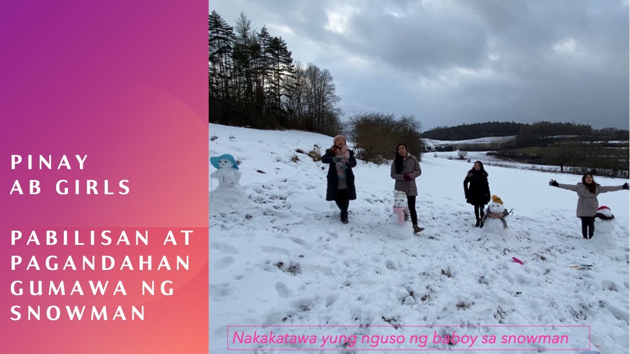 Filipino snowman competition- #snowman #snowchallenge #ofw - YouTube