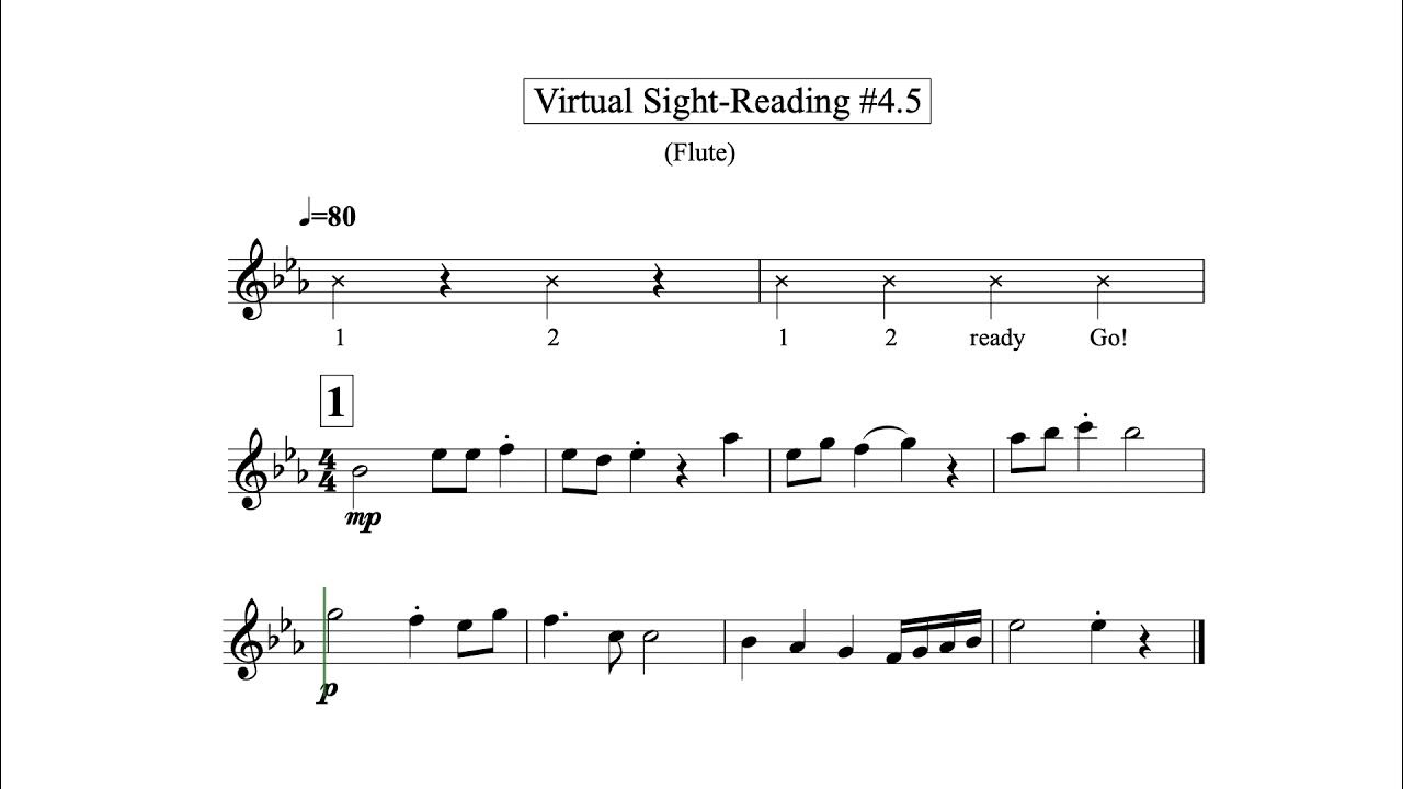 Virtual Sight Reading Level 4.5 (Flute) - YouTube